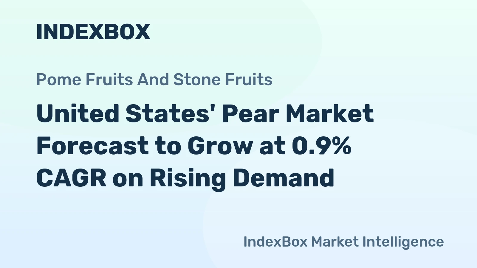 United States' Pear Market Forecast to Grow at 0.9% CAGR on Rising Demand
