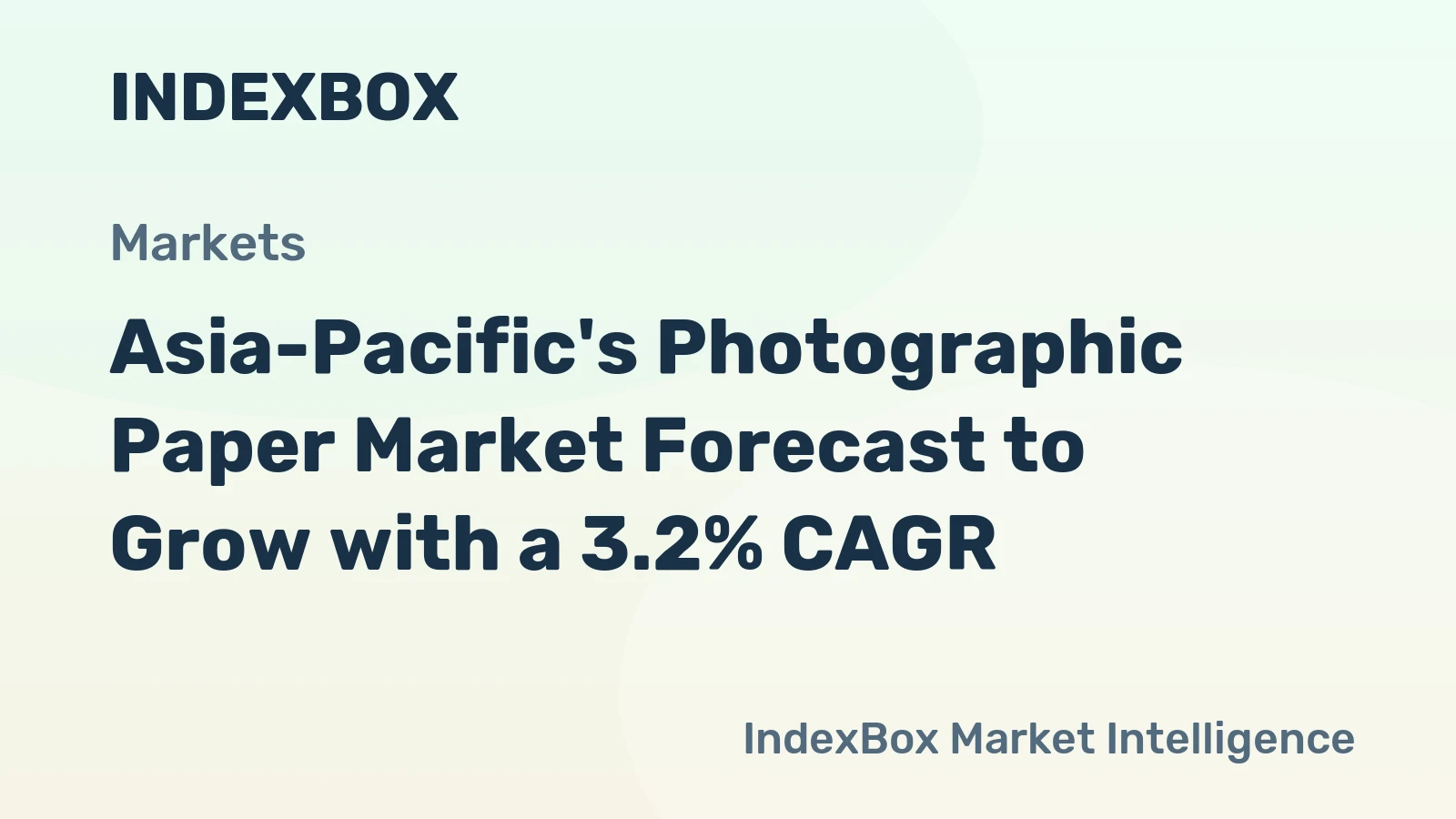 Asia-Pacific's Photographic Paper Market Forecast to Grow with a 3.2% CAGR