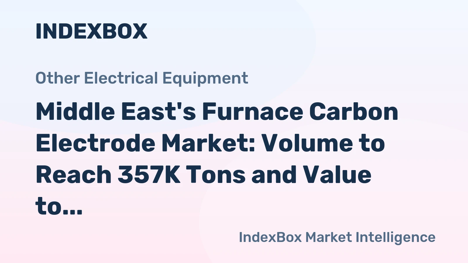 Middle East's Furnace Carbon Electrode Market: Volume to Reach 357K Tons and Value to Hit $1.2B by 2035