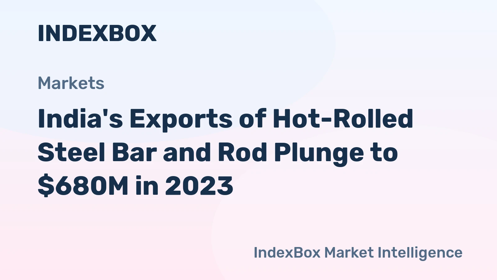 India's Exports of Hot-Rolled Steel Bar and Rod Plunge to $680M in 2023