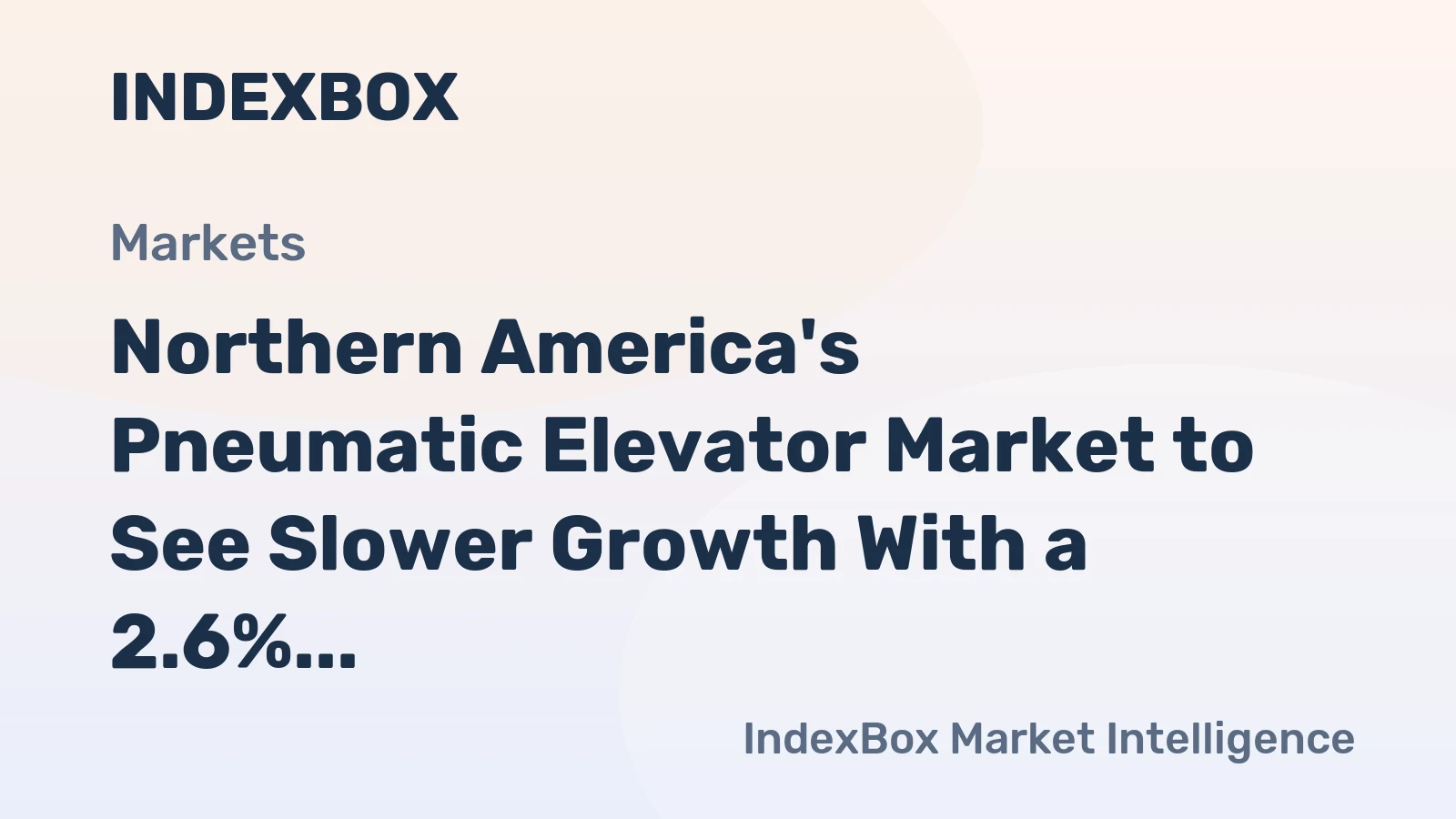 Northern America's Pneumatic Elevator Market to See Slower Growth With a 2.6% Volume CAGR Through 2035