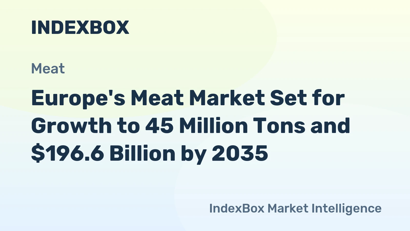Europe's Meat Market Set for Growth to 45 Million Tons and $196.6 Billion by 2035