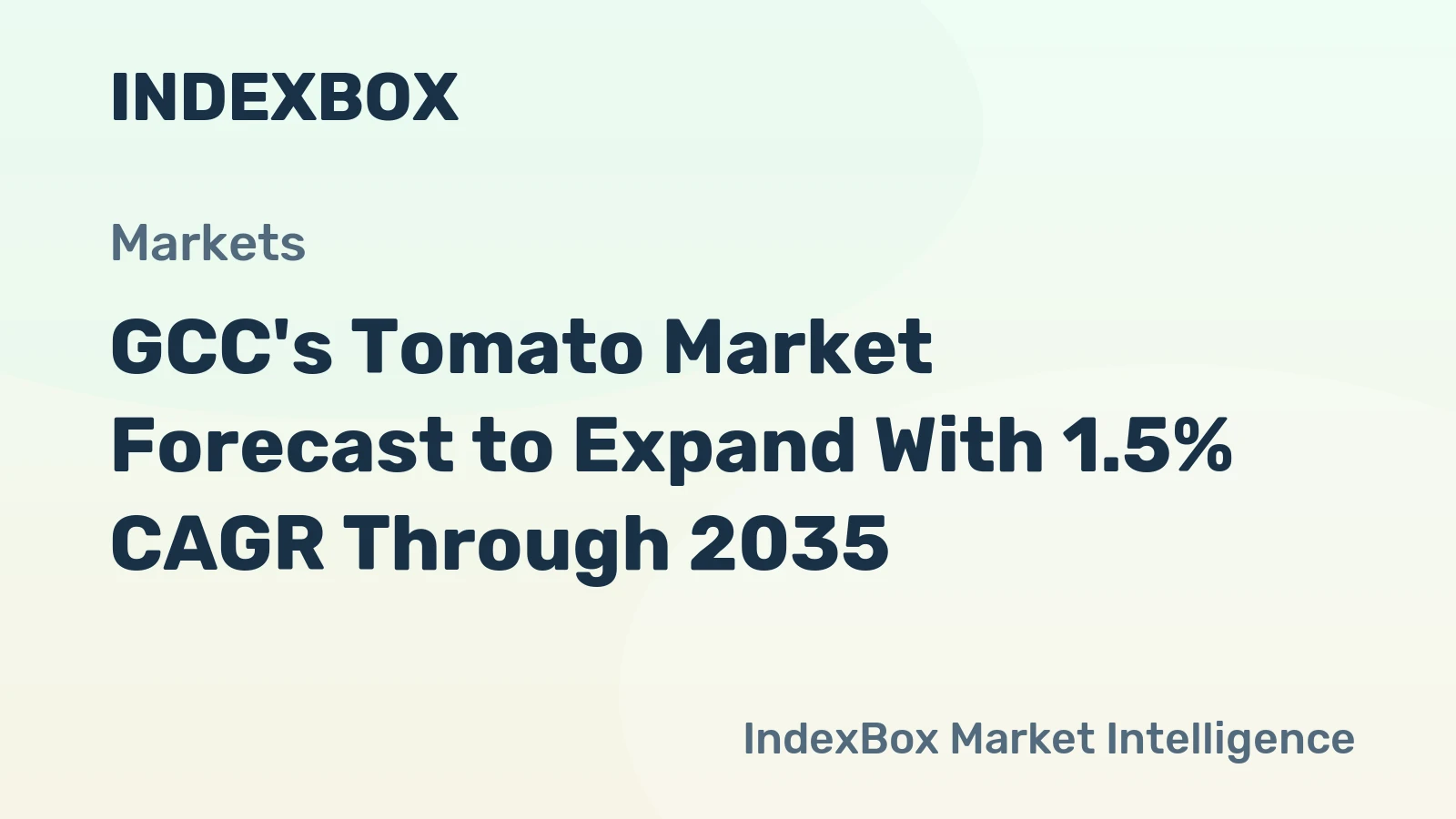GCC's Tomato Market Forecast to Expand With 1.5% CAGR Through 2035