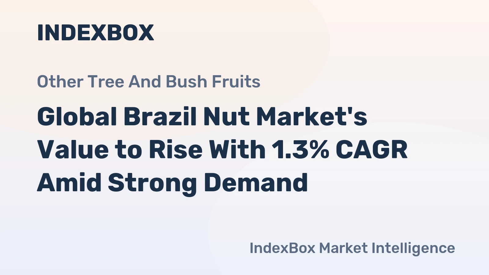 Global Brazil Nut Market's Value to Rise With 1.3% CAGR Amid Strong Demand