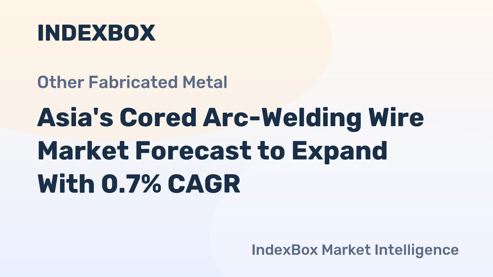 Asia's Cored Arc-Welding Wire Market Forecast to Expand With 0.7% CAGR