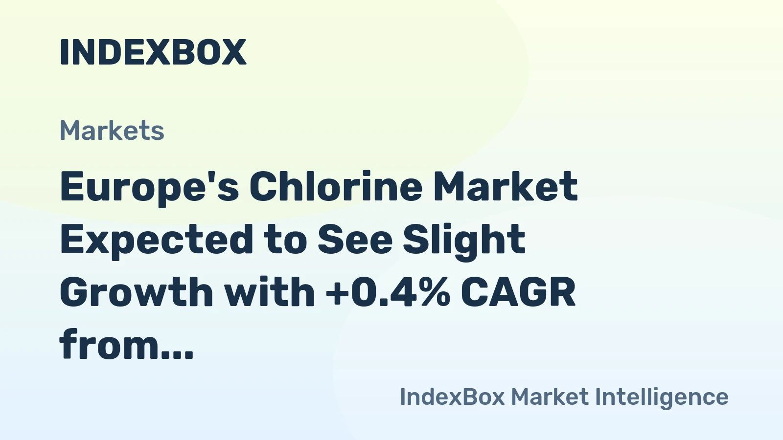 Europe's Chlorine Market Expected to See Slight Growth with +0.4% CAGR from 2024 to 2035