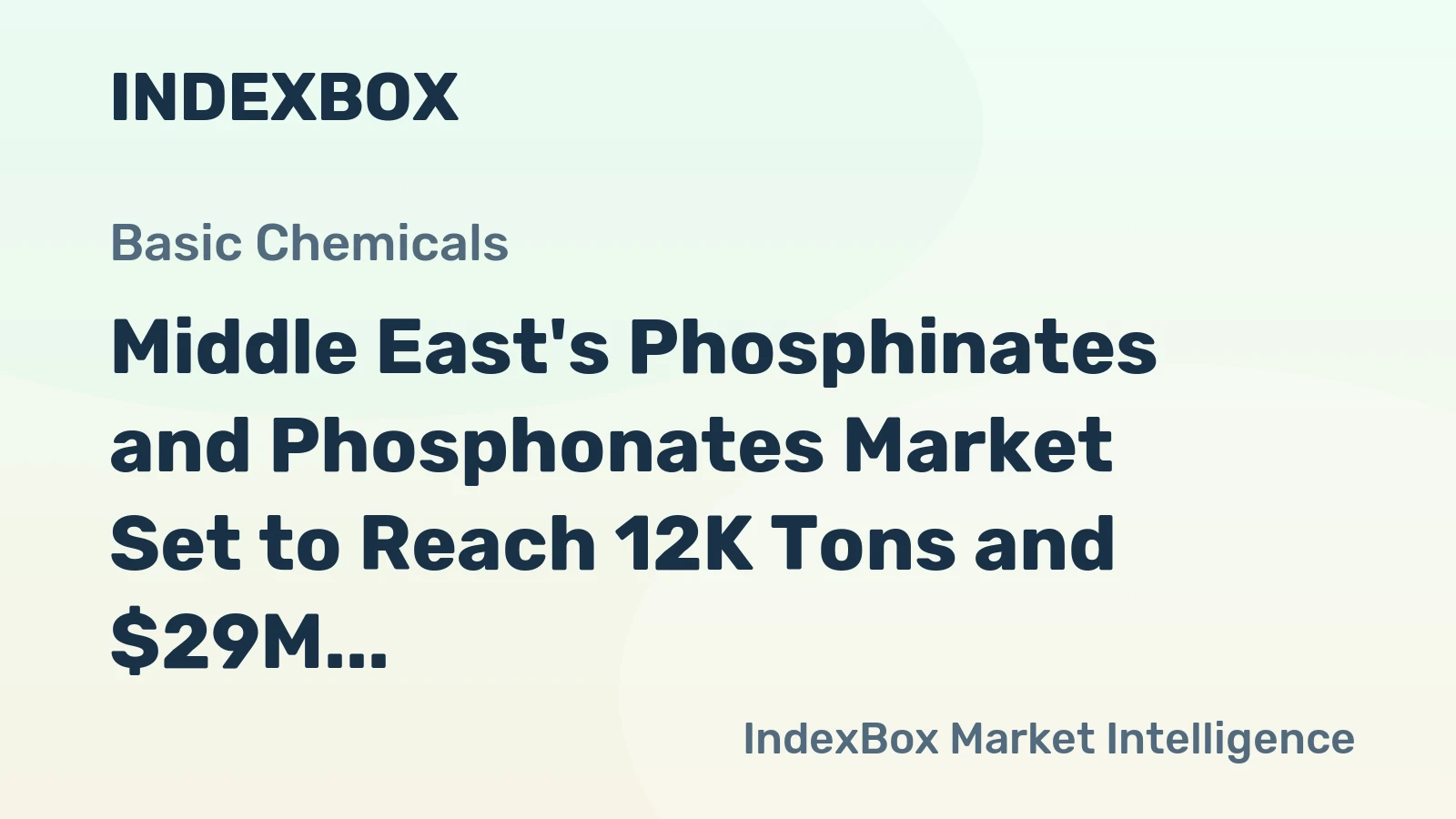 Middle East's Phosphinates and Phosphonates Market Set to Reach 12K Tons and $29M by 2035