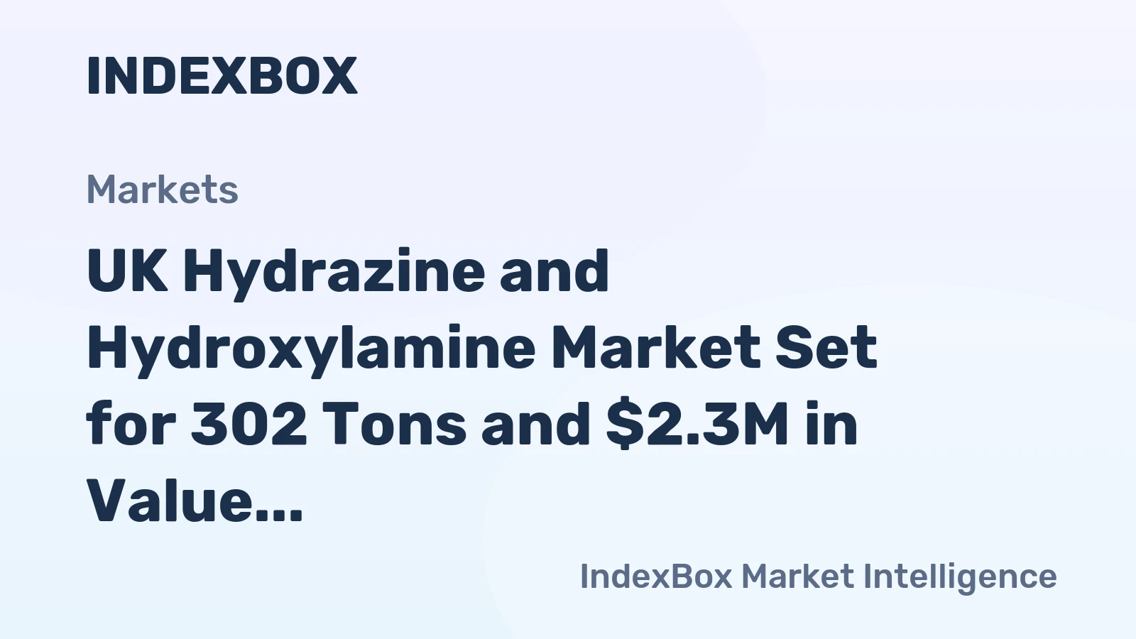 UK Hydrazine and Hydroxylamine Market Set for 302 Tons and $2.3M in Value by 2035