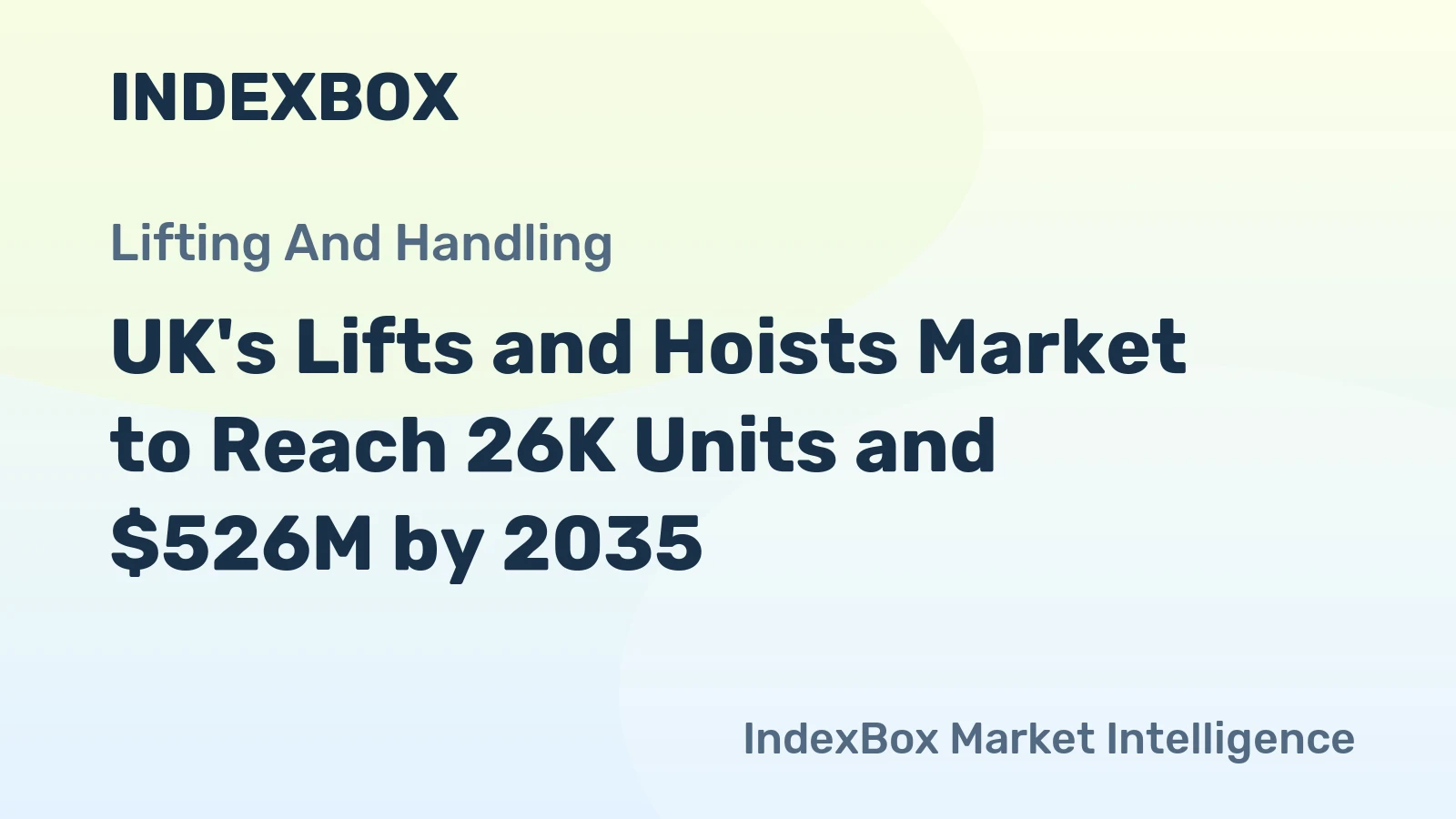 UK's Lifts and Hoists Market to Reach 26K Units and $526M by 2035