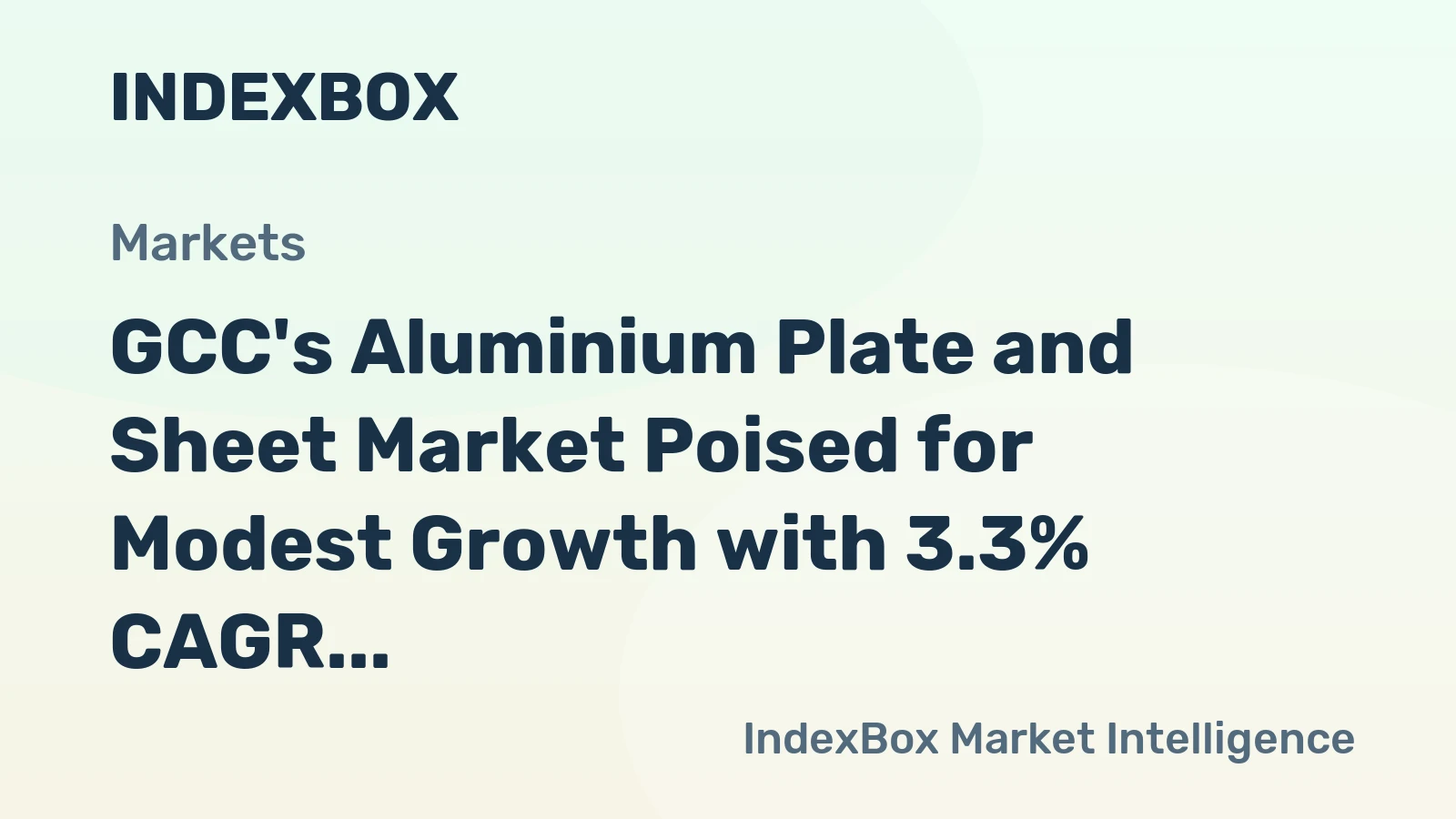 GCC's Aluminium Plate and Sheet Market Poised for Modest Growth with 3.3% CAGR in Value Through 2035