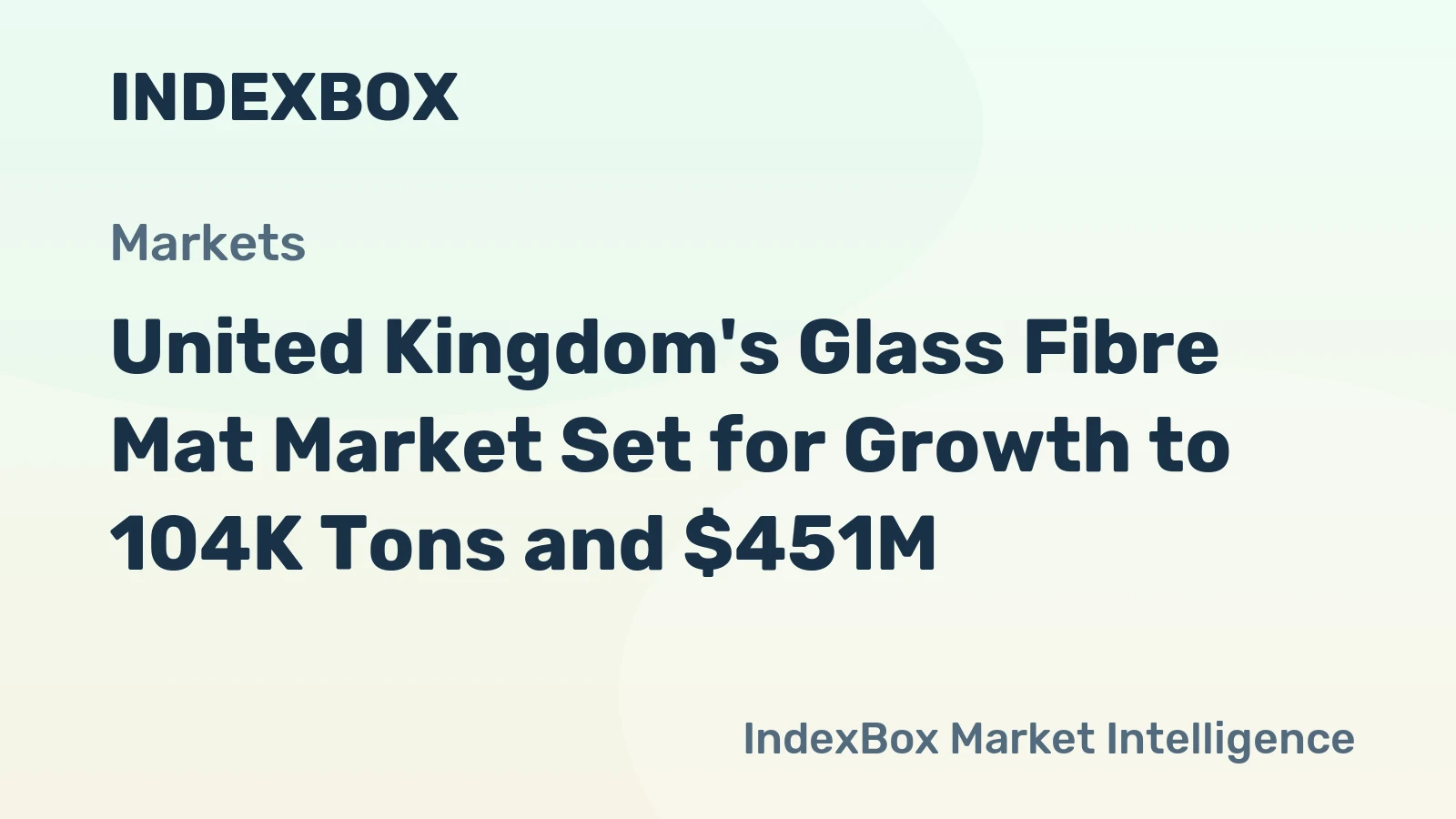 United Kingdom's Glass Fibre Mat Market Set for Growth to 104K Tons and $451M