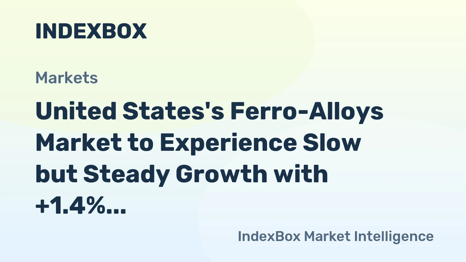 United States's Ferro-Alloys Market to Experience Slow but Steady Growth with +1.4% CAGR in Volume and +2.8% CAGR in Value from 2024 to 2035