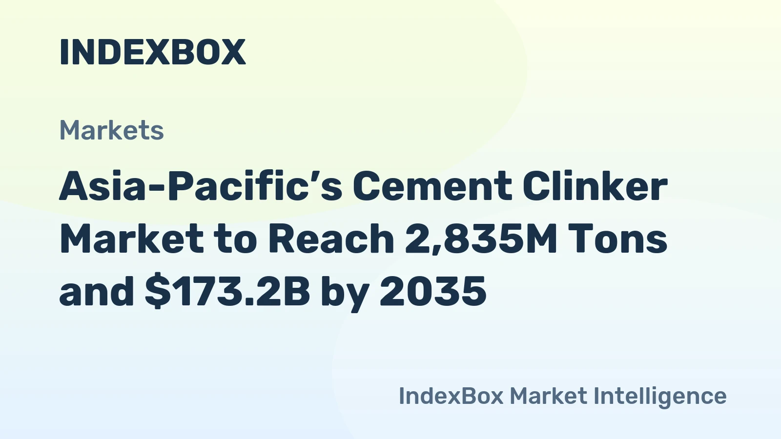 Asia-Pacific’s Cement Clinker Market to Reach 2,835M Tons and $173.2B by 2035