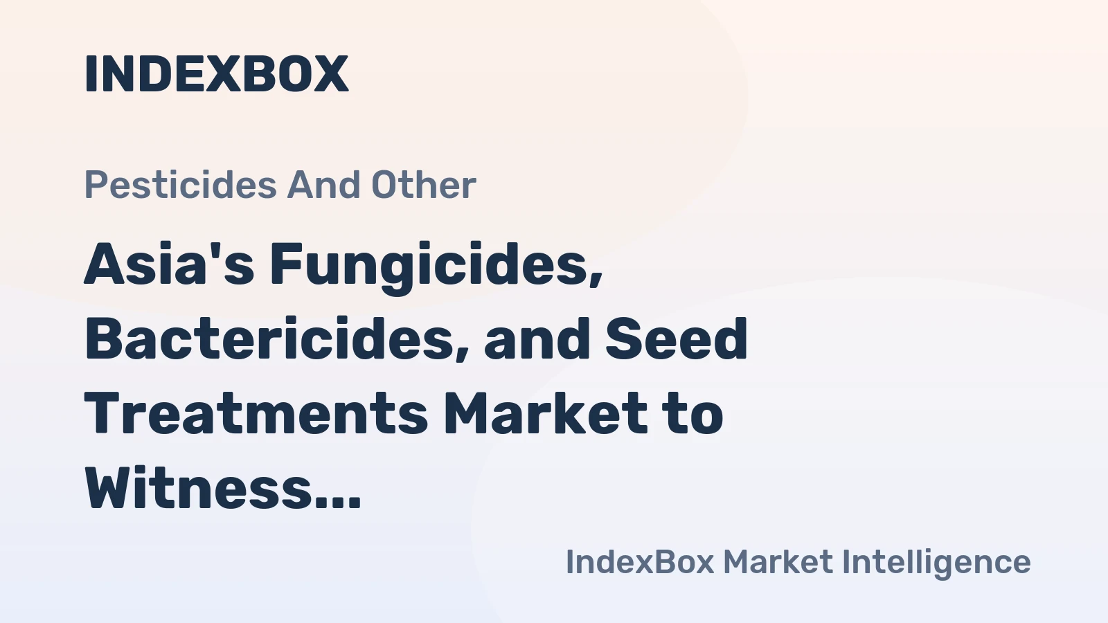 Asia's Fungicides, Bactericides, and Seed Treatments Market to Witness 2.3% CAGR Growth by 2035