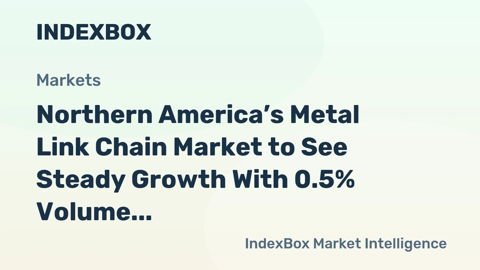 Northern America’s Metal Link Chain Market to See Steady Growth With 0.5% Volume CAGR