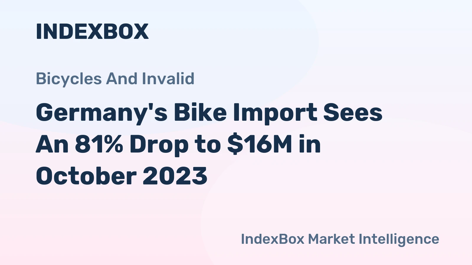 Germany's Bike Import Sees An 81% Drop to $16M in October 2023