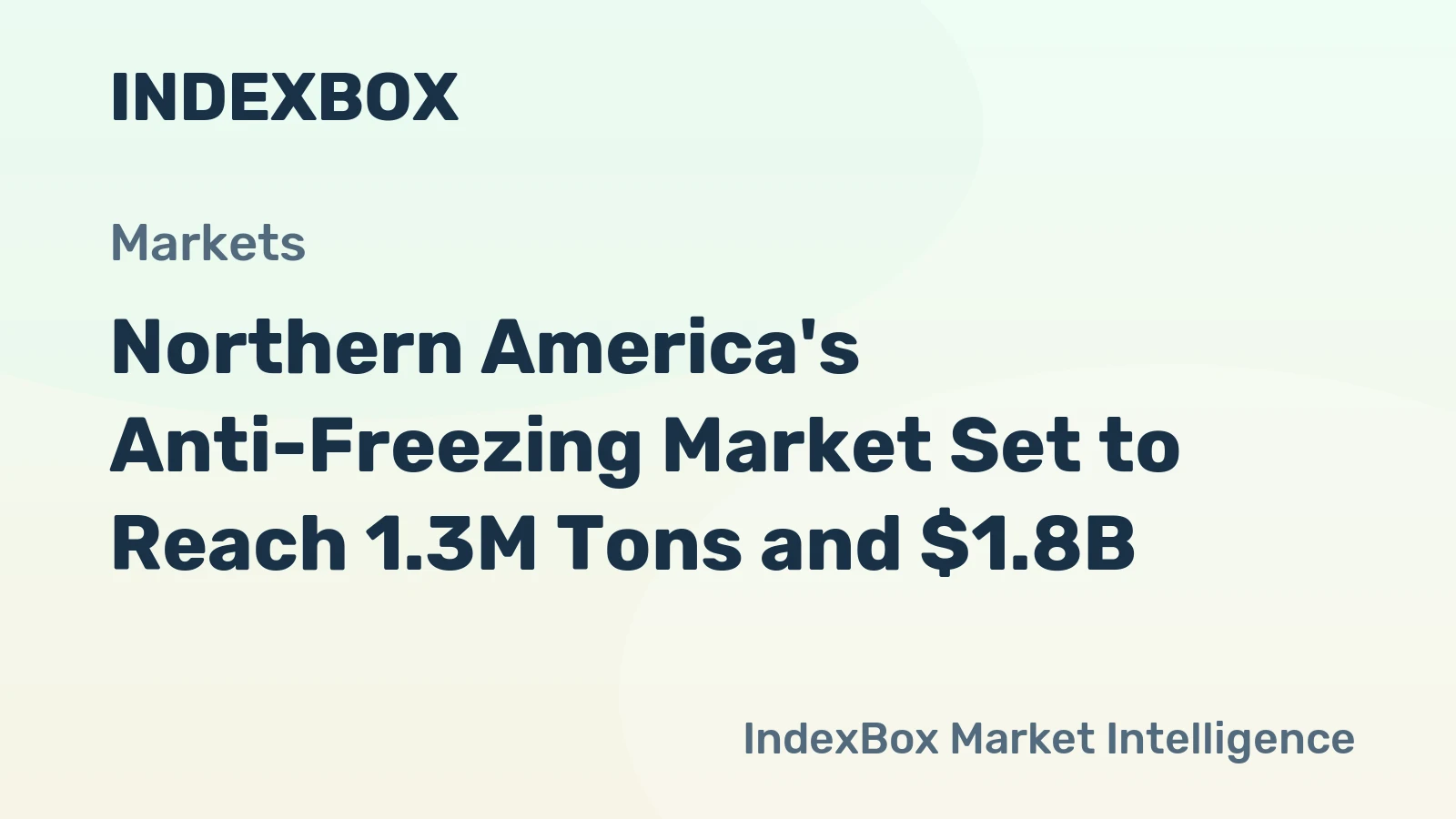 Northern America's Anti-Freezing Market Set to Reach 1.3M Tons and $1.8B