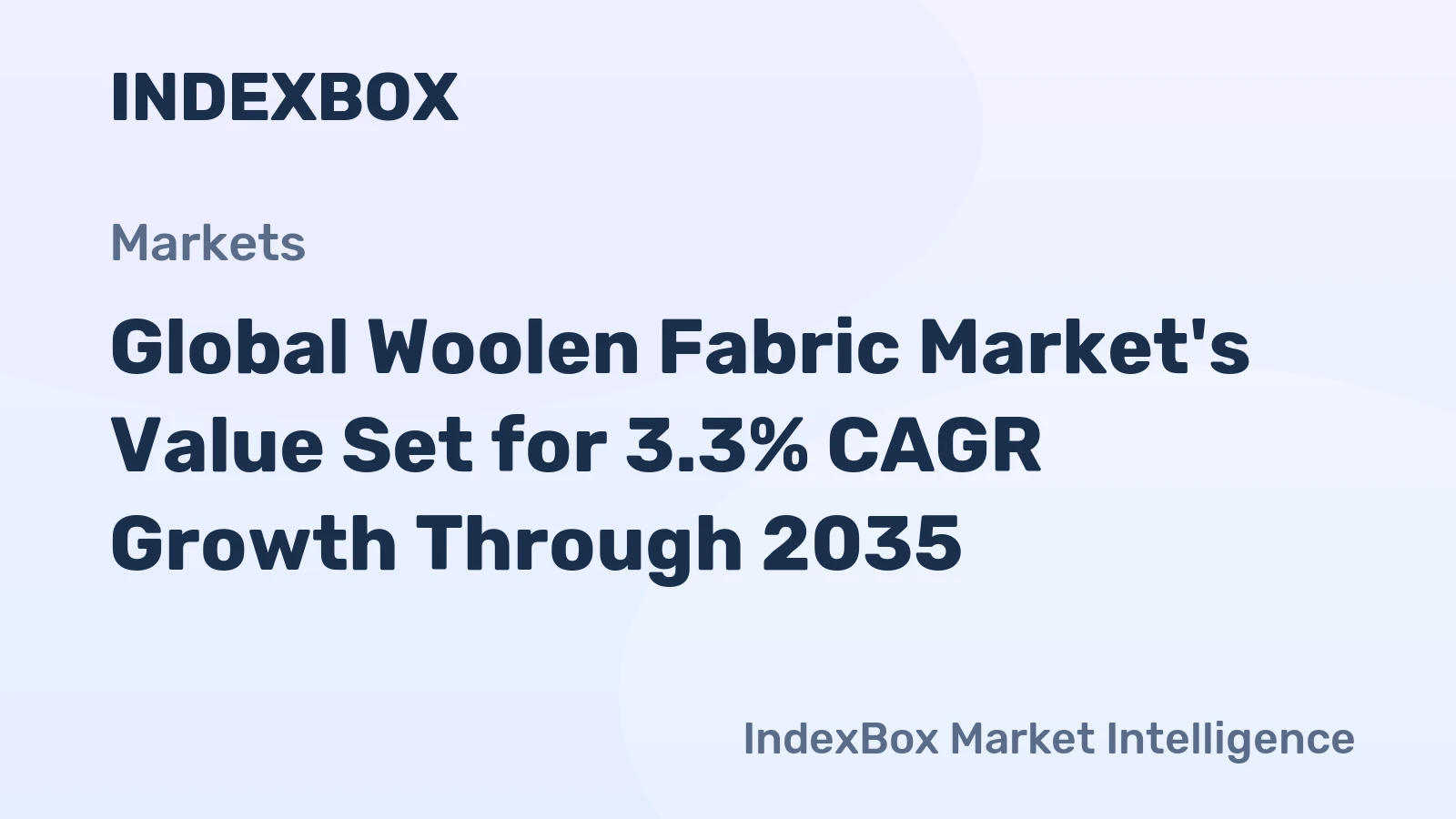Global Woolen Fabric Market's Value Set for 3.3% CAGR Growth Through 2035