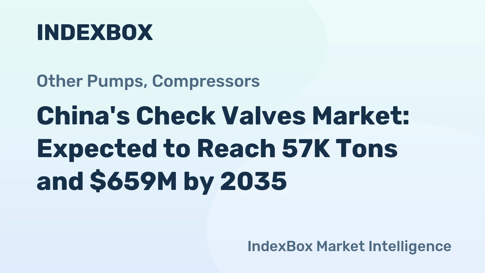 China's Check Valves Market: Expected to Reach 57K Tons and $659M by 2035