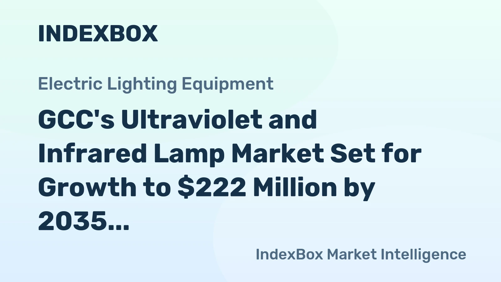 GCC's Ultraviolet and Infrared Lamp Market Set for Growth to $222 Million by 2035