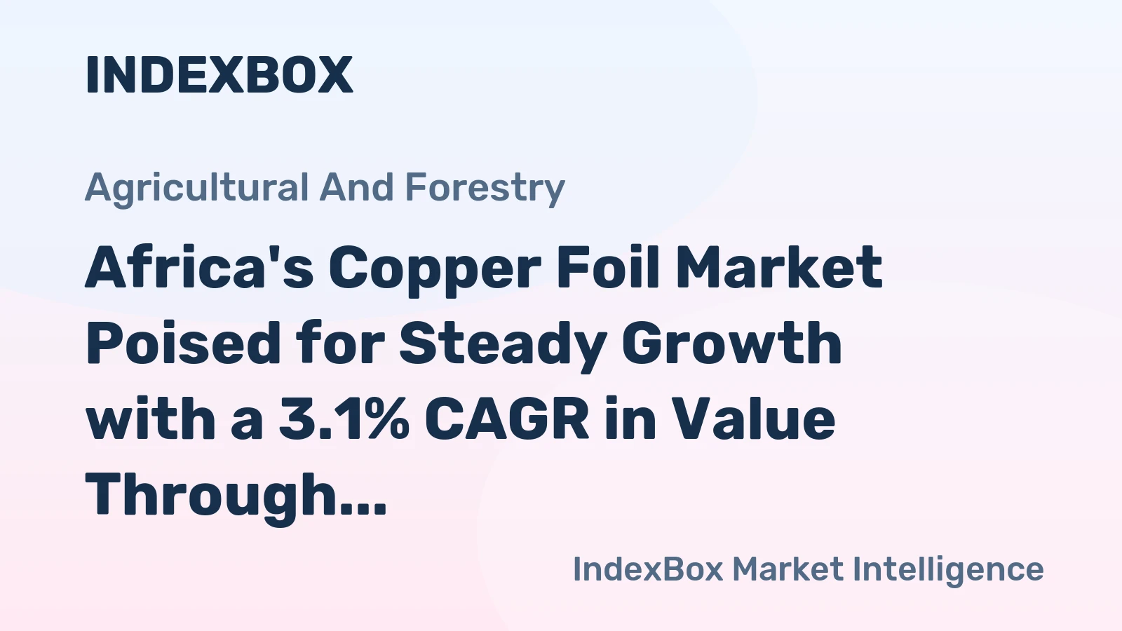 Africa's Copper Foil Market Poised for Steady Growth with a 3.1% CAGR in Value Through 2035