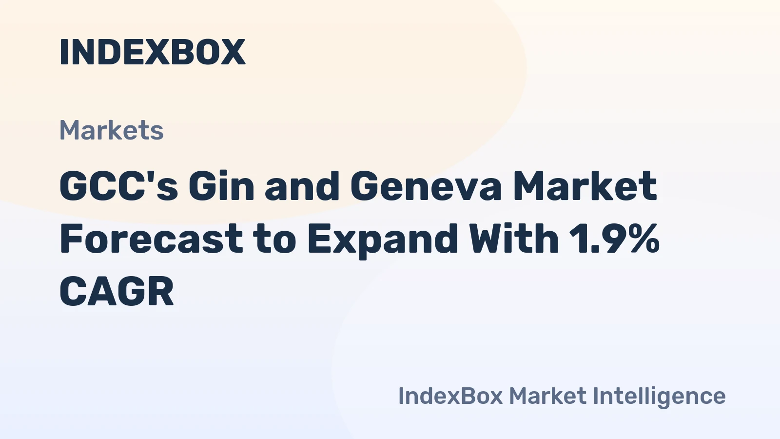 GCC's Gin and Geneva Market Forecast to Expand With 1.9% CAGR