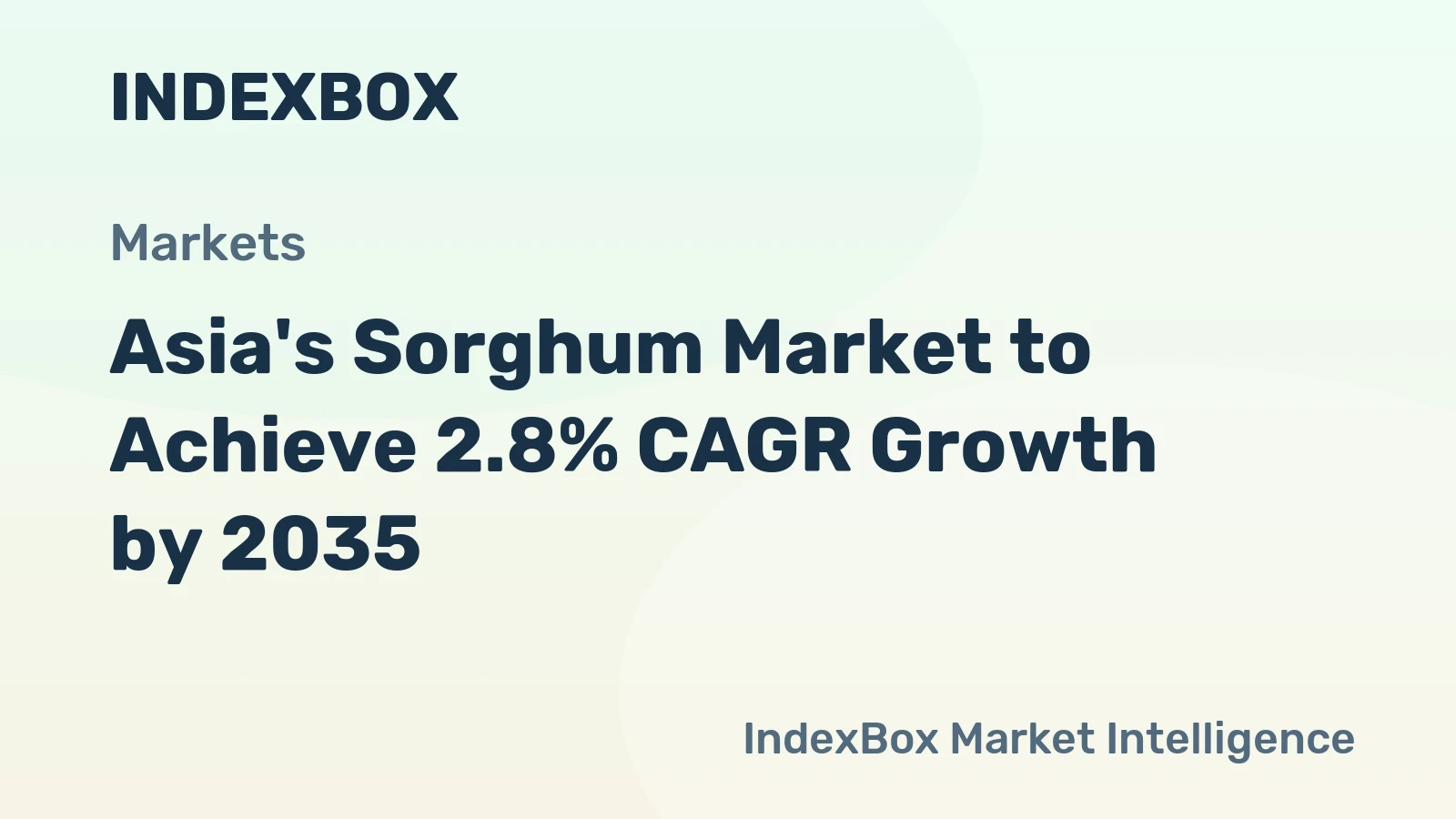 Asia's Sorghum Market to Achieve 2.8% CAGR Growth by 2035