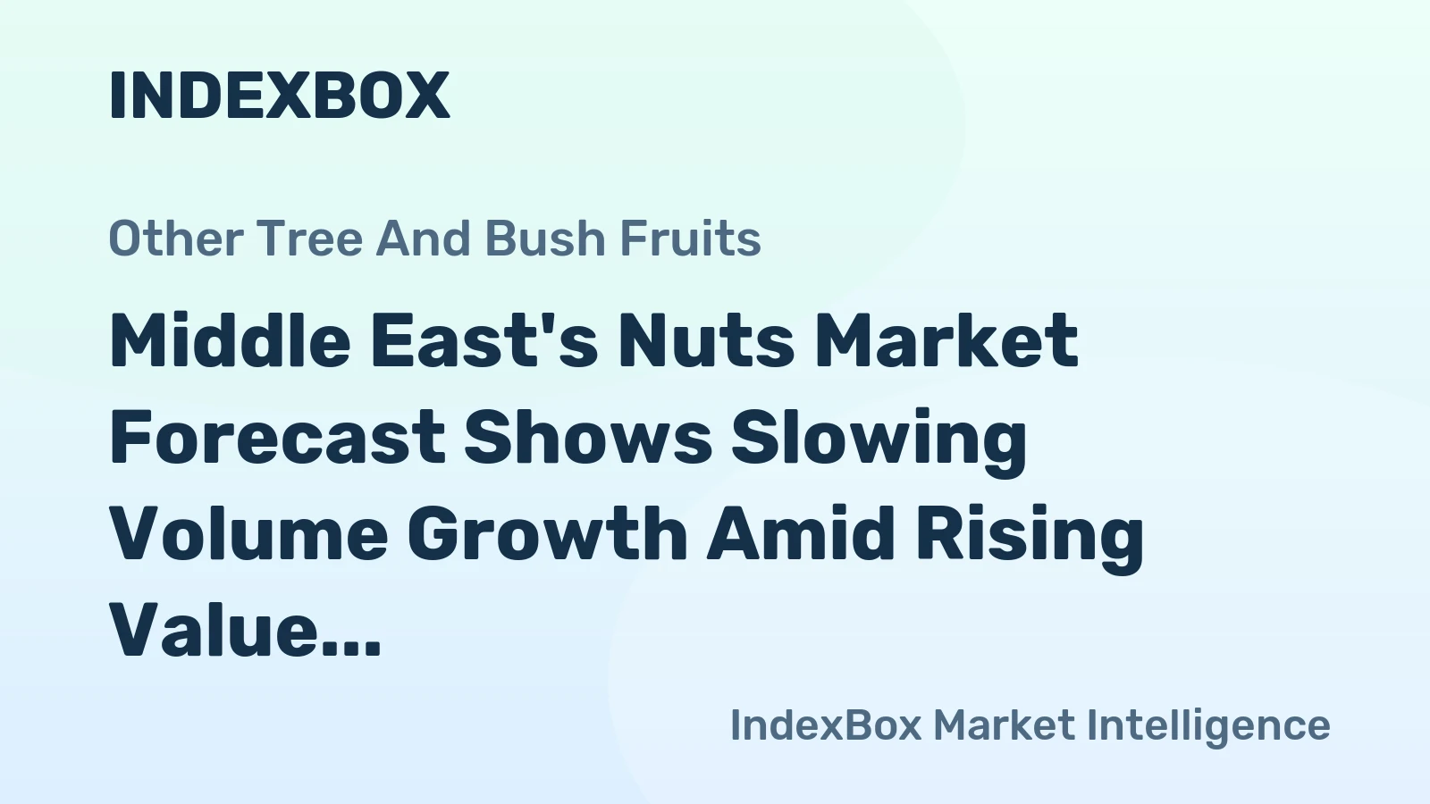 Middle East's Nuts Market Forecast Shows Slowing Volume Growth Amid Rising Value