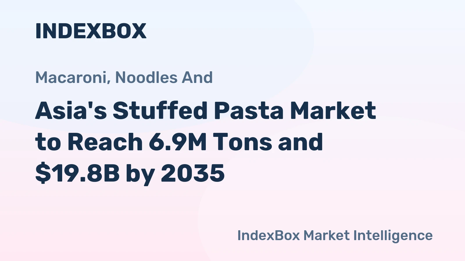 Asia's Stuffed Pasta Market to Reach 6.9M Tons and $19.8B by 2035