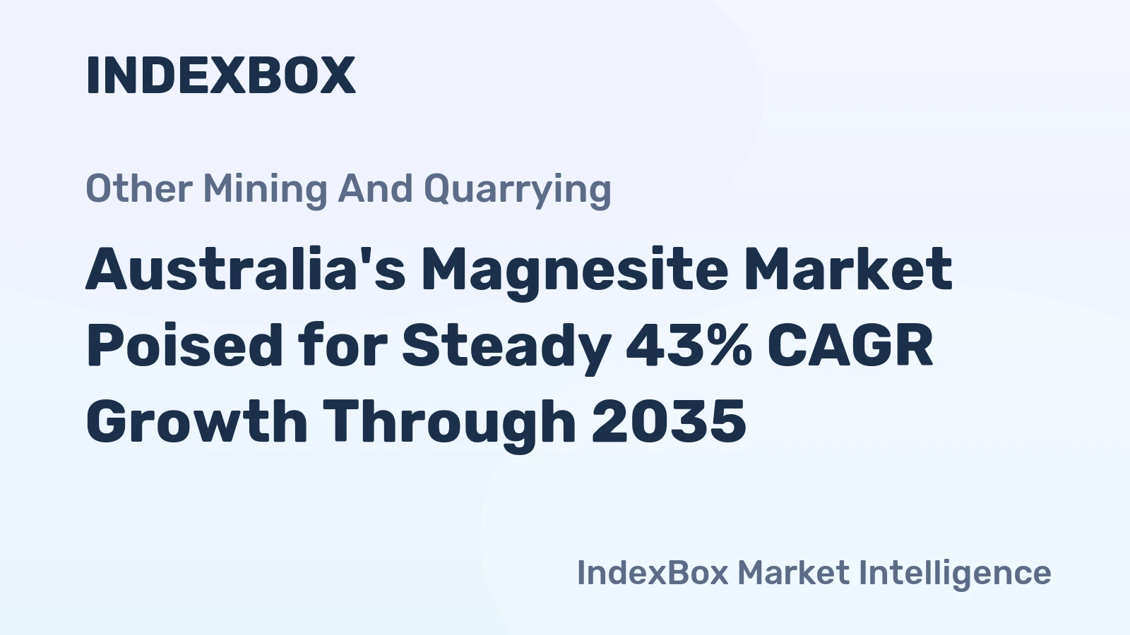 Australia's Magnesite Market Poised for Steady 43% CAGR Growth Through 2035