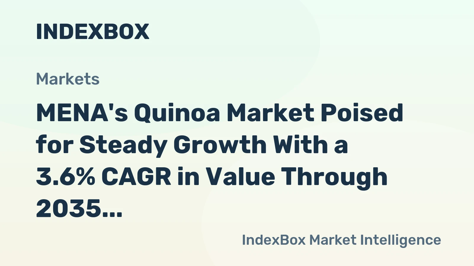 MENA's Quinoa Market Poised for Steady Growth With a 3.6% CAGR in Value Through 2035