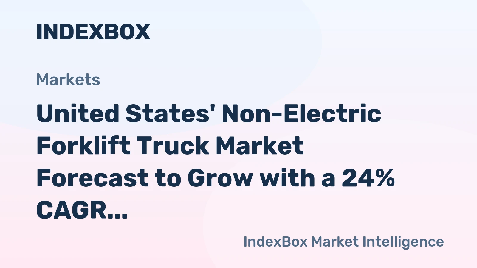 United States' Non-Electric Forklift Truck Market Forecast to Grow with a 24% CAGR Through 2035
