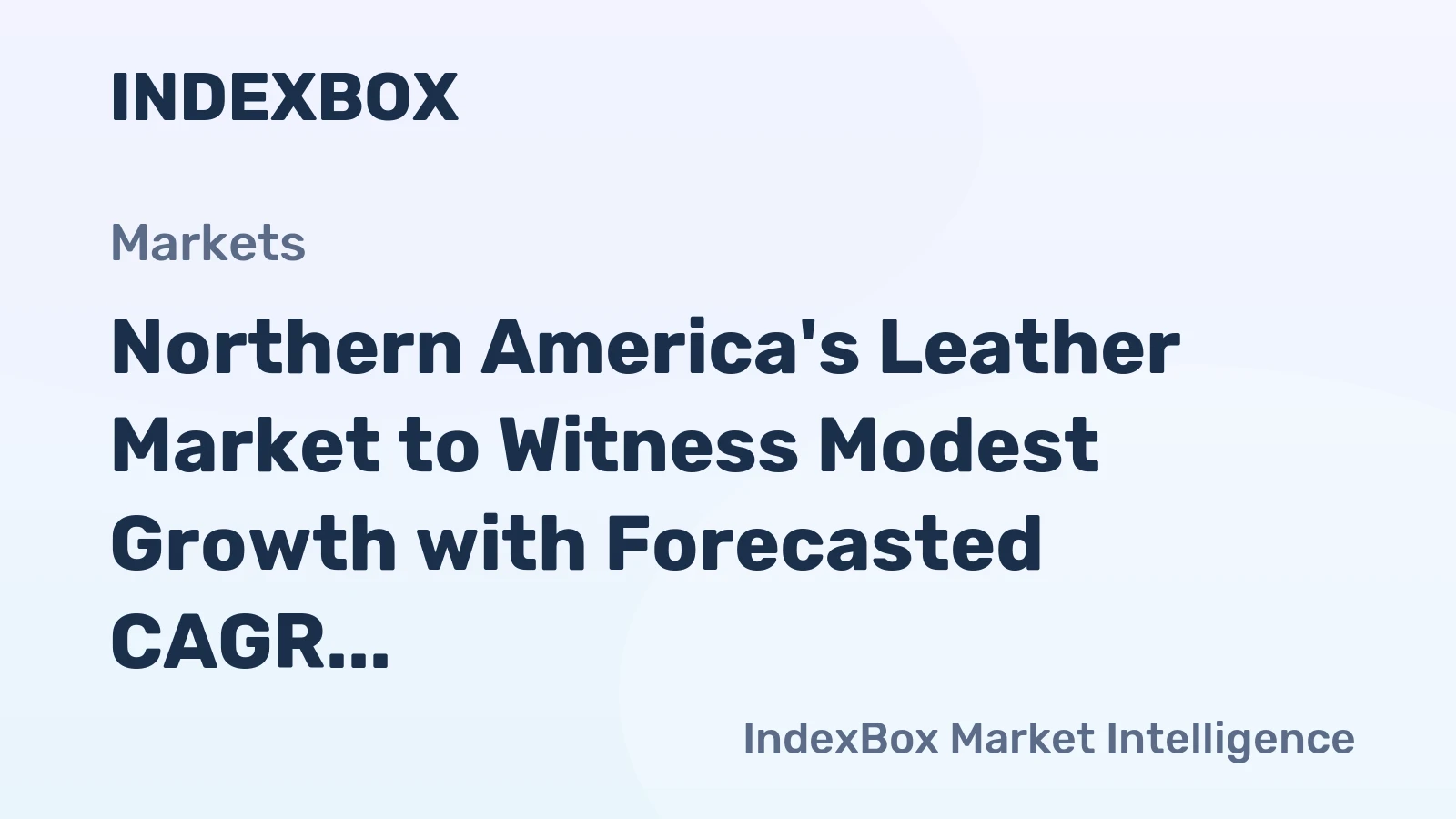 Northern America's Leather Market to Witness Modest Growth with Forecasted CAGR of +0.7% to Reach $2.2B by 2035
