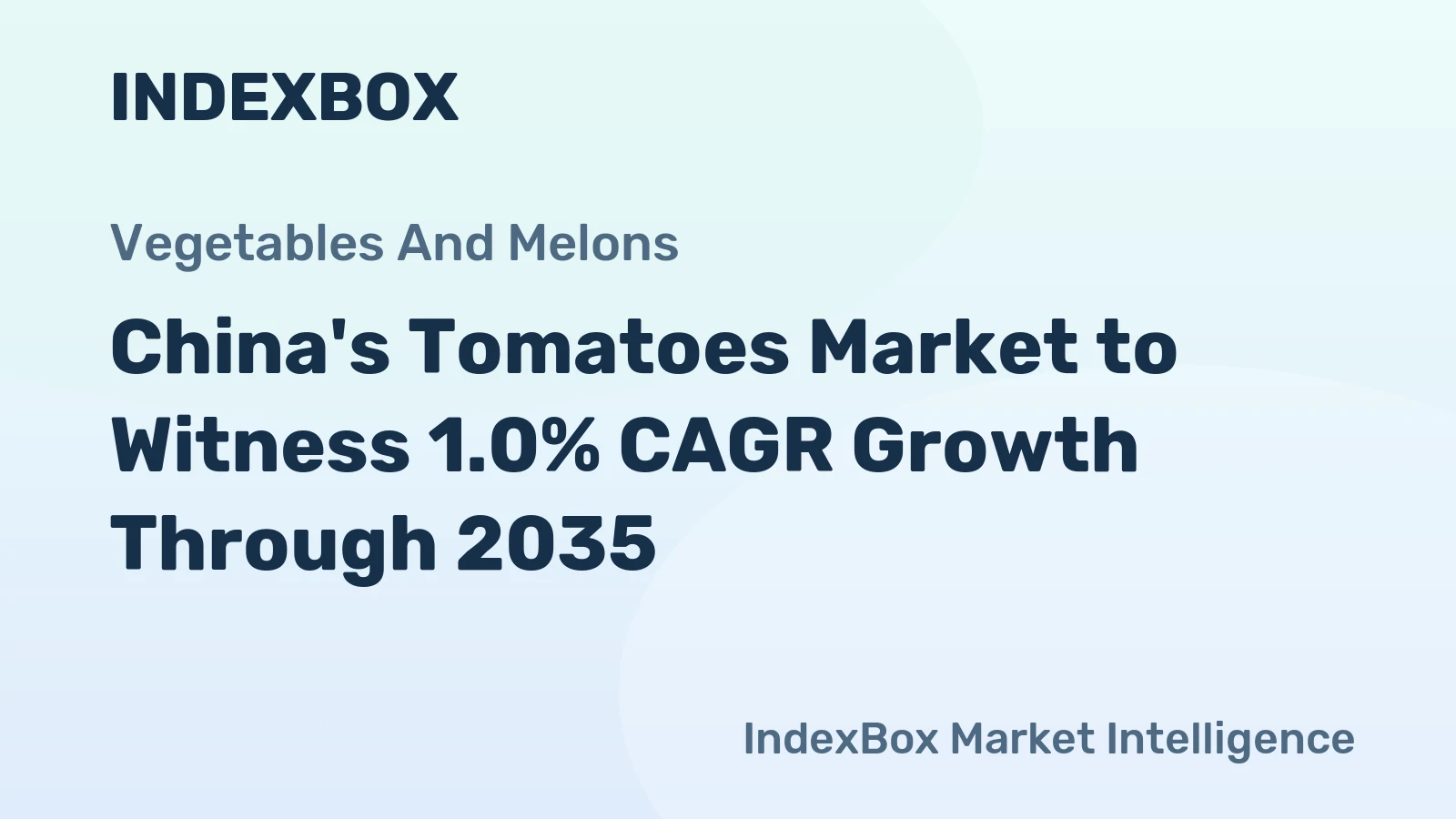 China's Tomatoes Market to Witness 1.0% CAGR Growth Through 2035