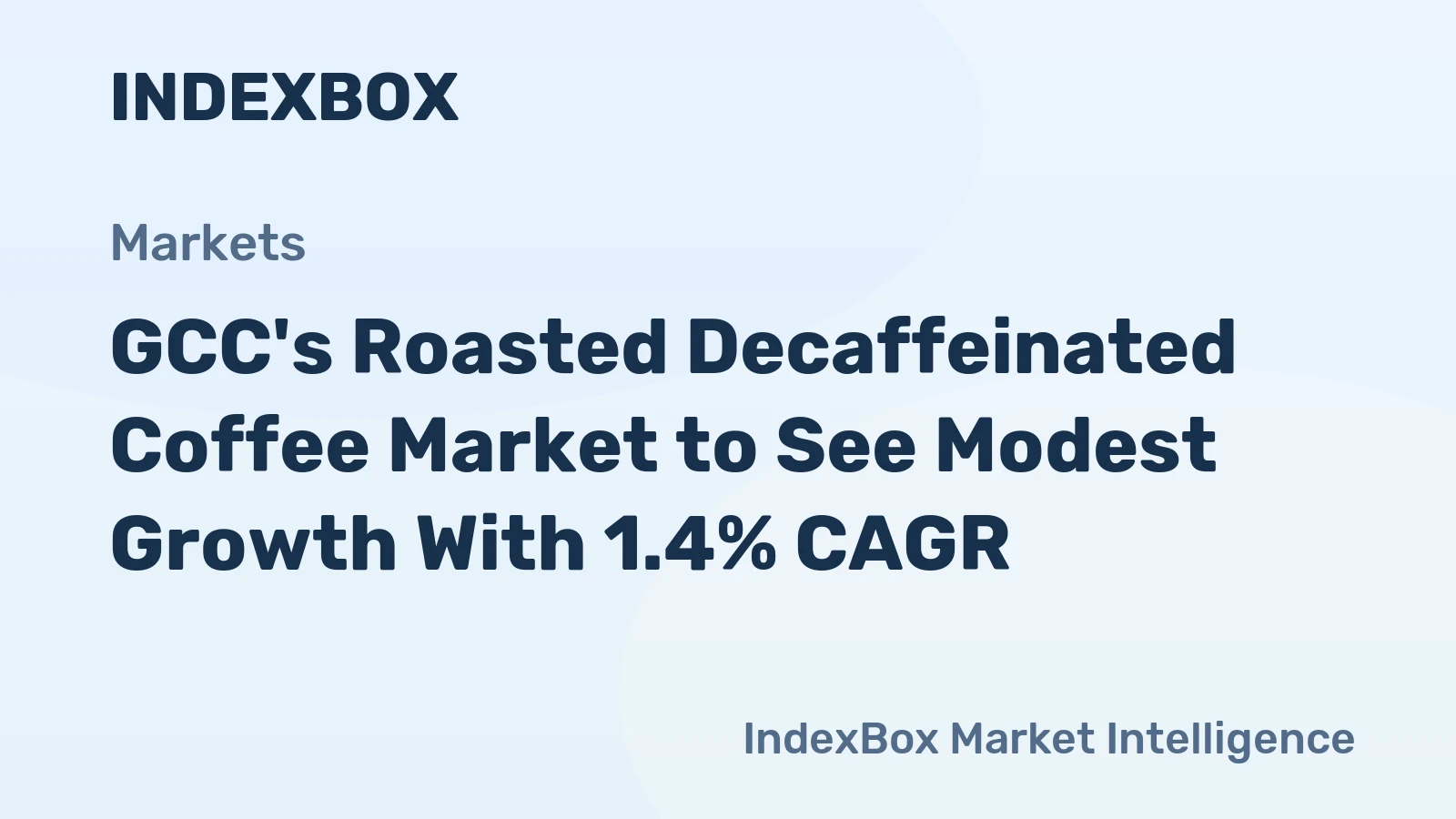 GCC's Roasted Decaffeinated Coffee Market to See Modest Growth With 1.4% CAGR