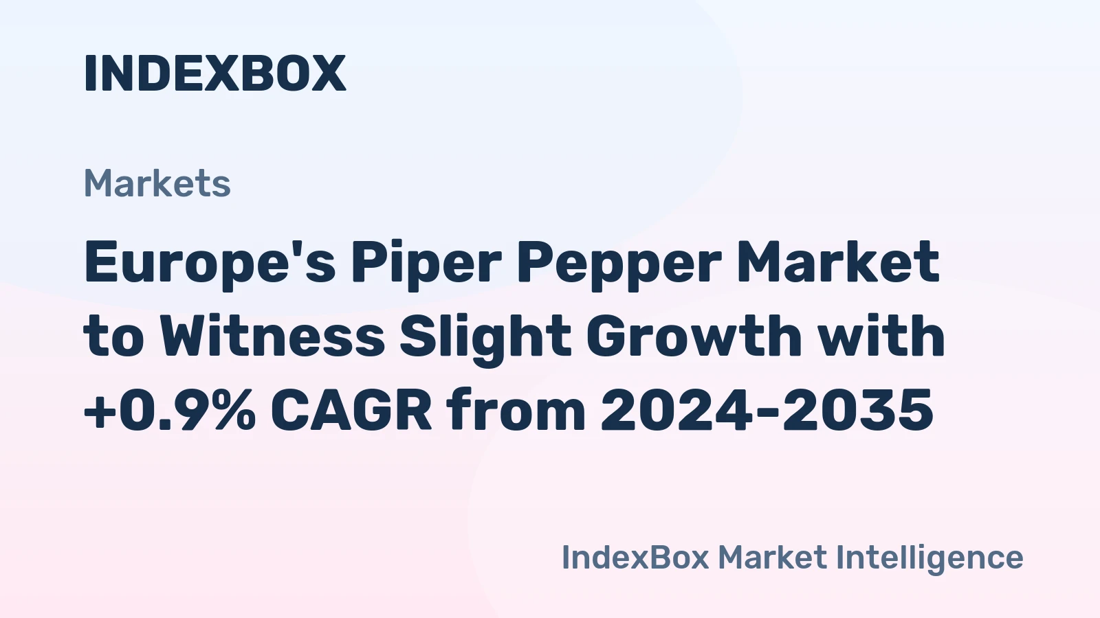Europe's Piper Pepper Market to Witness Slight Growth with +0.9% CAGR from 2024-2035