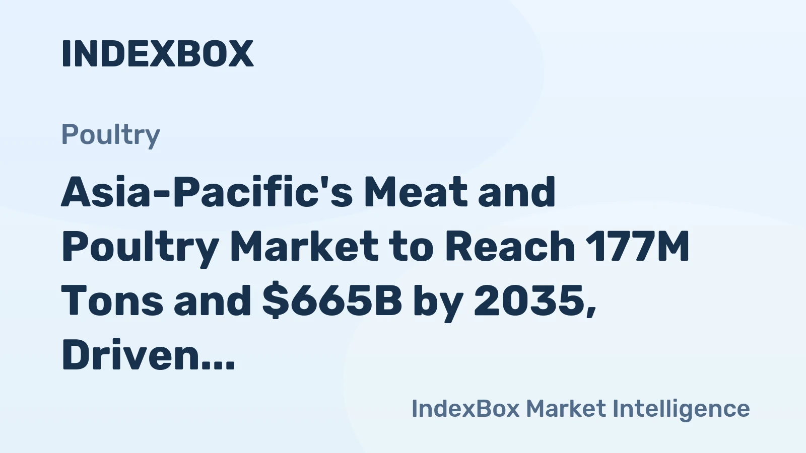 Asia-Pacific's Meat and Poultry Market to Reach 177M Tons and $665B by 2035, Driven by Increasing Demand
