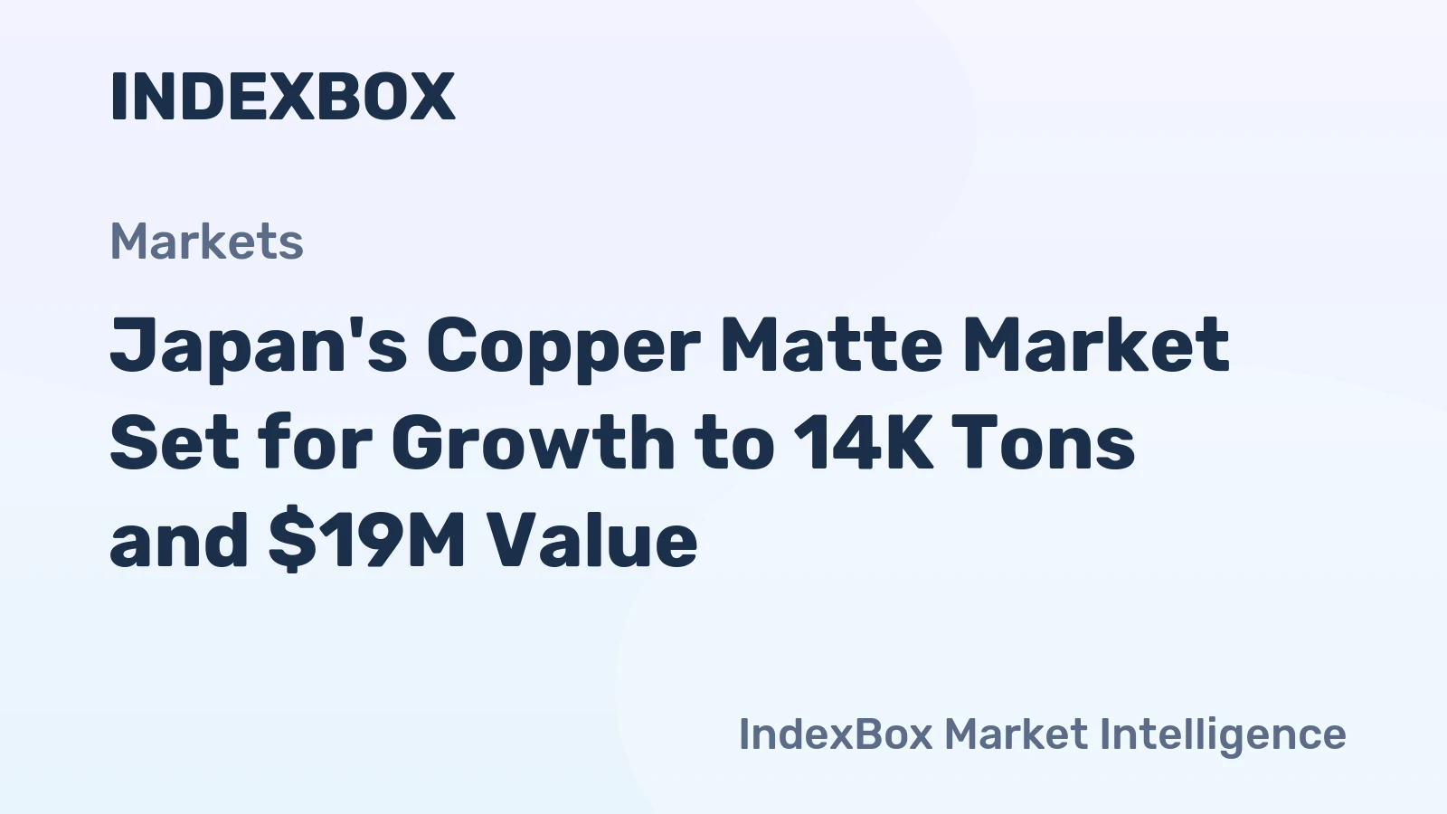 Japan's Copper Matte Market Set for Growth to 14K Tons and $19M Value