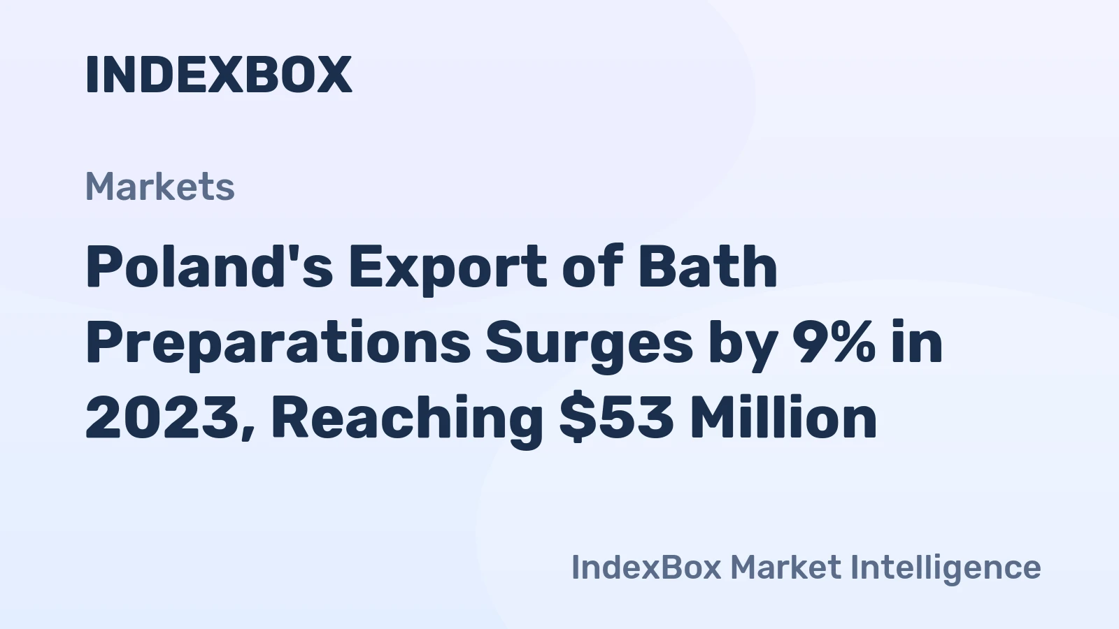 Poland's Export of Bath Preparations Surges by 9% in 2023, Reaching $53 Million