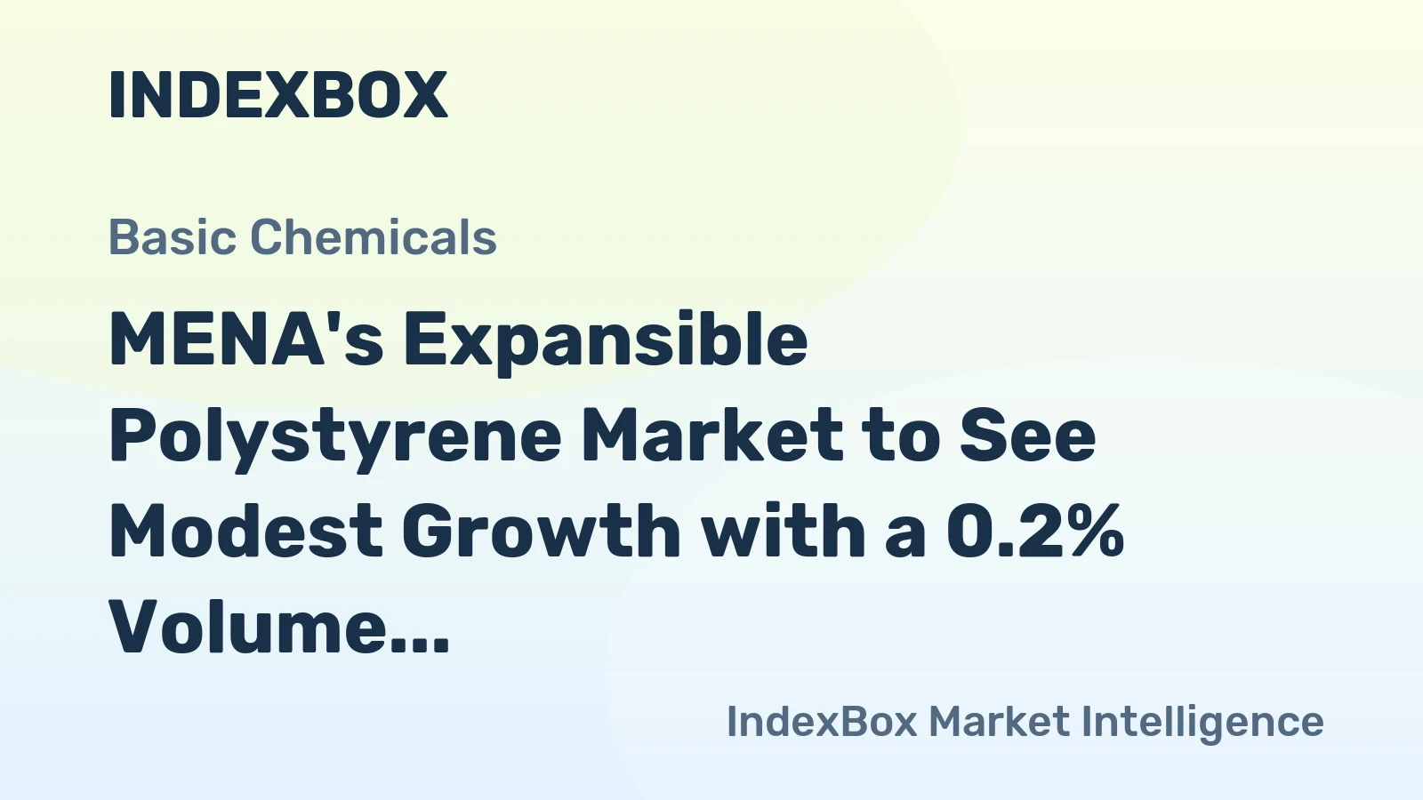 MENA's Expansible Polystyrene Market to See Modest Growth with a 0.2% Volume CAGR Through 2035
