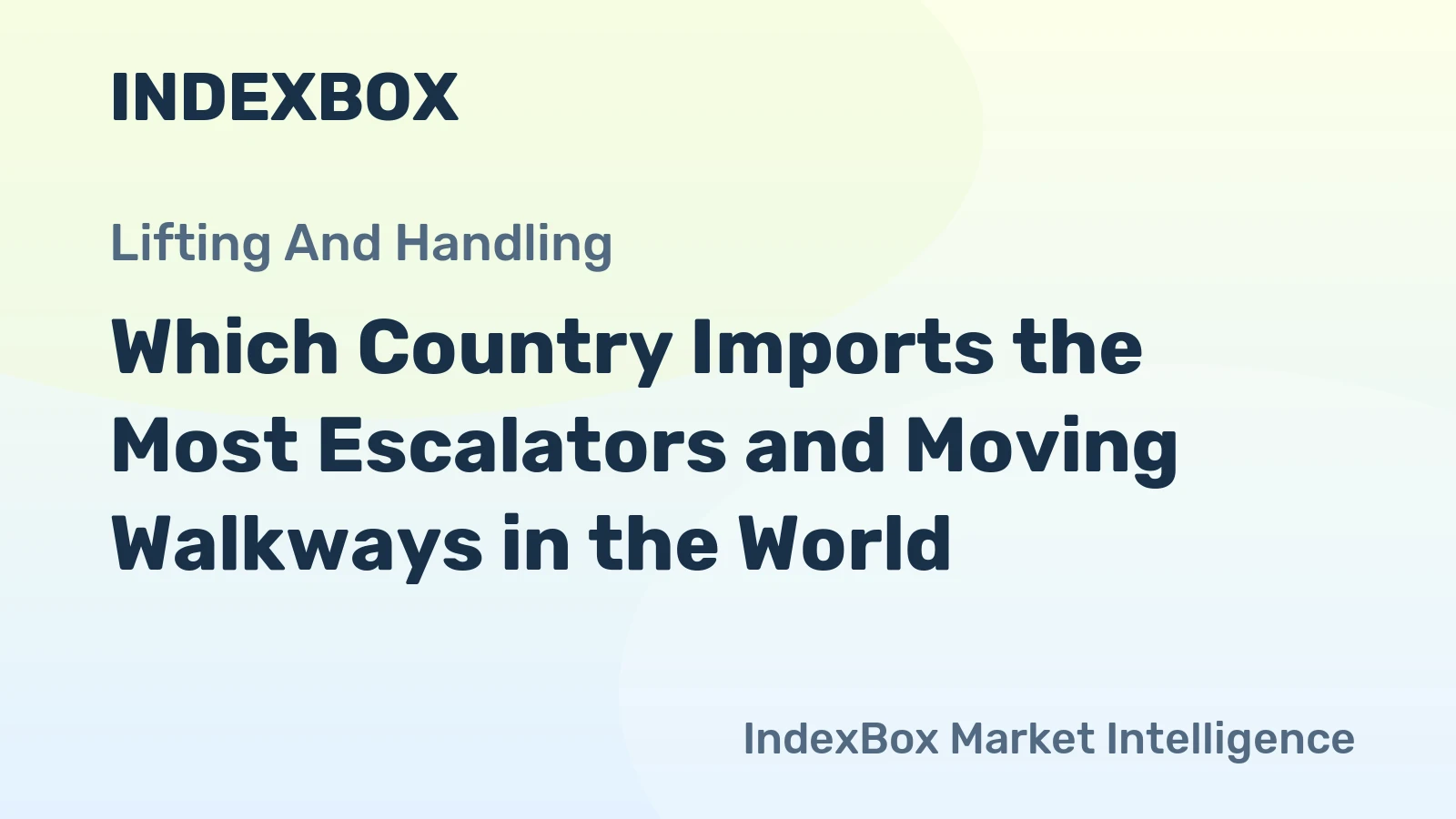 Which Country Imports the Most Escalators and Moving Walkways in the World?