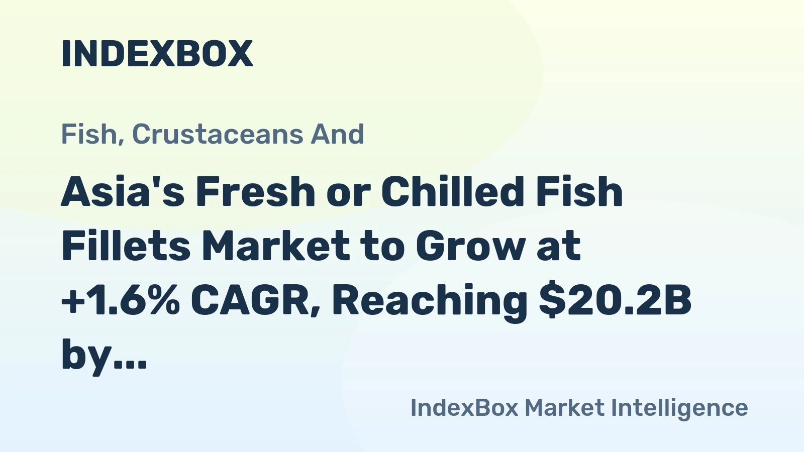 Asia's Fresh or Chilled Fish Fillets Market to Grow at +1.6% CAGR, Reaching $20.2B by 2035
