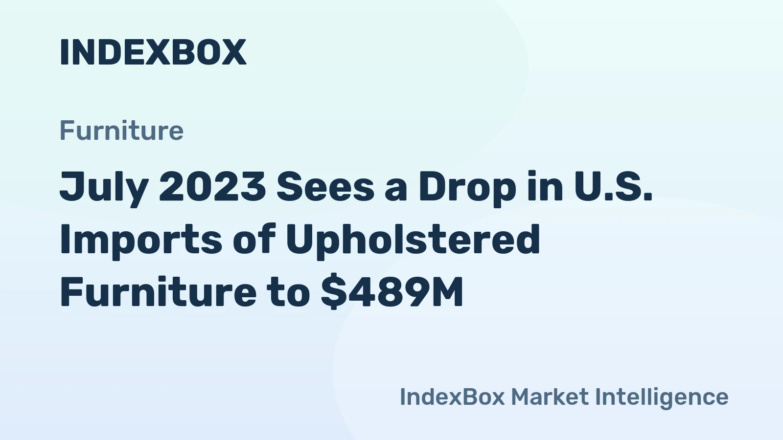 July 2023 Sees a Drop in U.S. Imports of Upholstered Furniture to $489M
