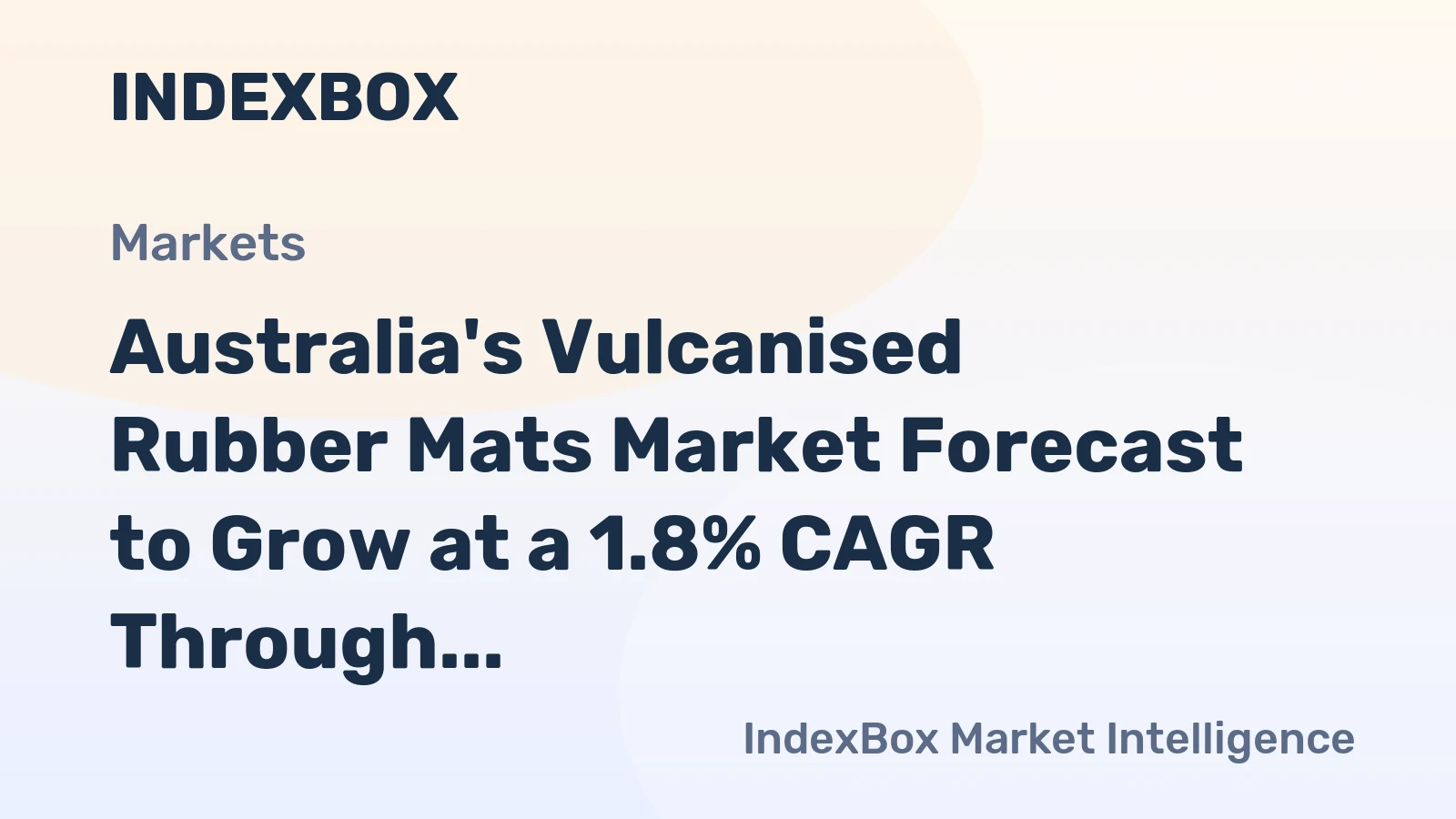 Australia's Vulcanised Rubber Mats Market Forecast to Grow at a 1.8% CAGR Through 2035