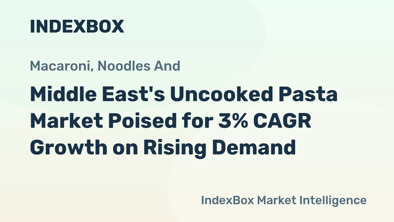 Middle East's Uncooked Pasta Market Poised for 3% CAGR Growth on Rising Demand