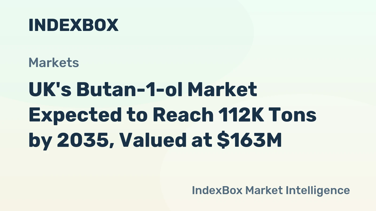 UK's Butan-1-ol Market Expected to Reach 112K Tons by 2035, Valued at $163M