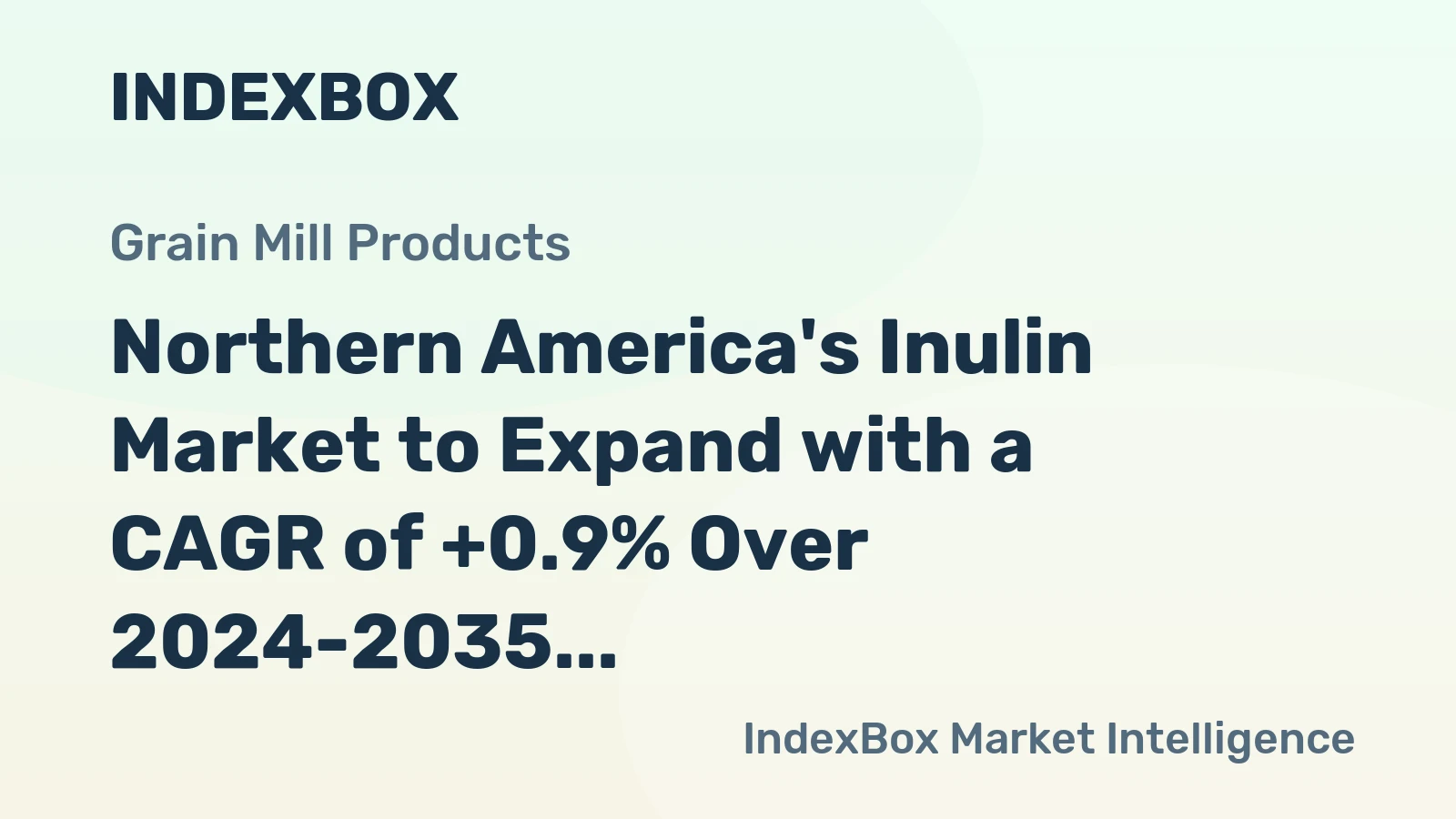 Northern America's Inulin Market to Expand with a CAGR of +0.9% Over 2024-2035, Reaching $542M by 2035