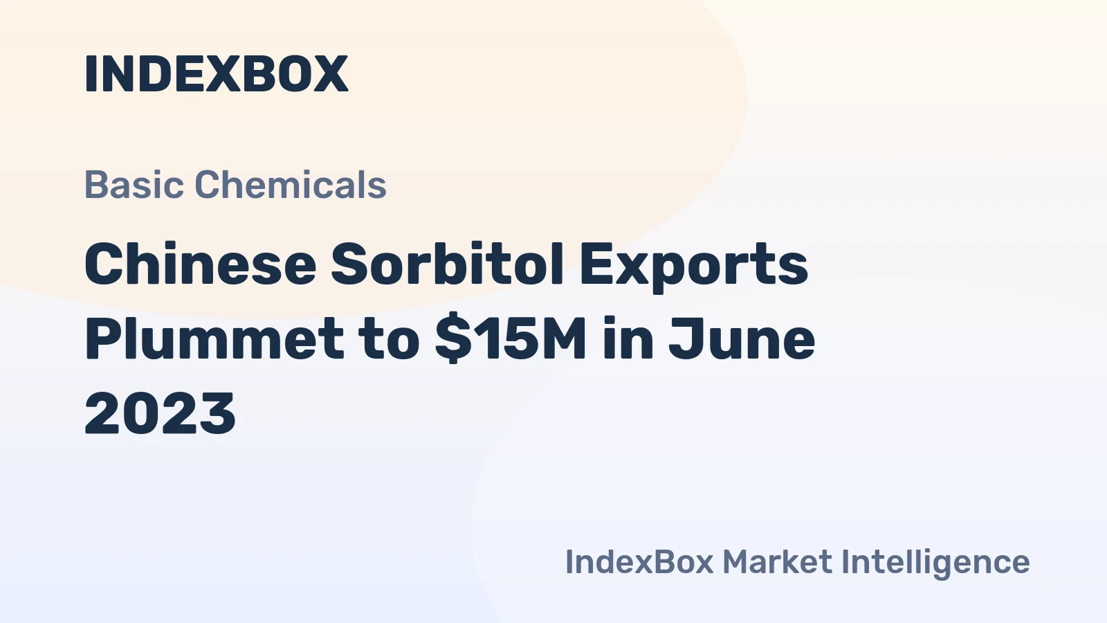 Chinese Sorbitol Exports Plummet to $15M in June 2023
