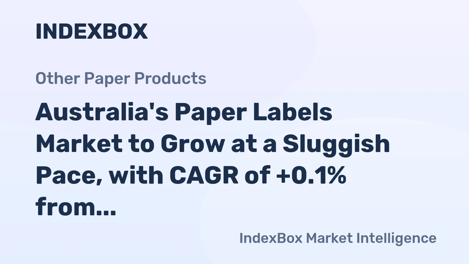 Australia's Paper Labels Market to Grow at a Sluggish Pace, with CAGR of +0.1% from 2024-2035