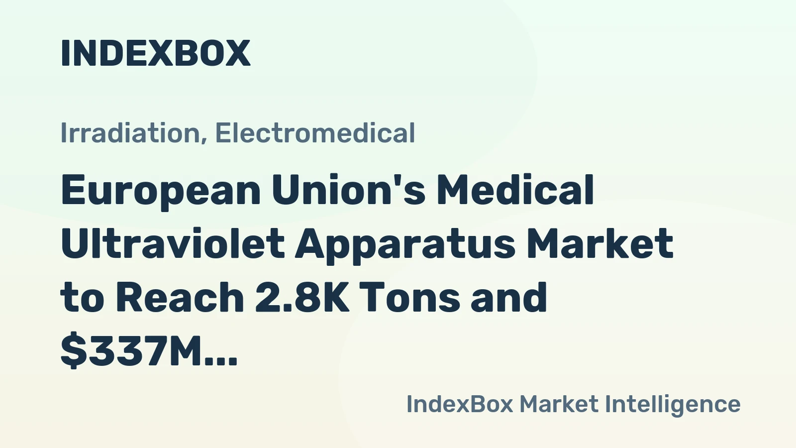 European Union's Medical Ultraviolet Apparatus Market to Reach 2.8K Tons and $337M by 2035